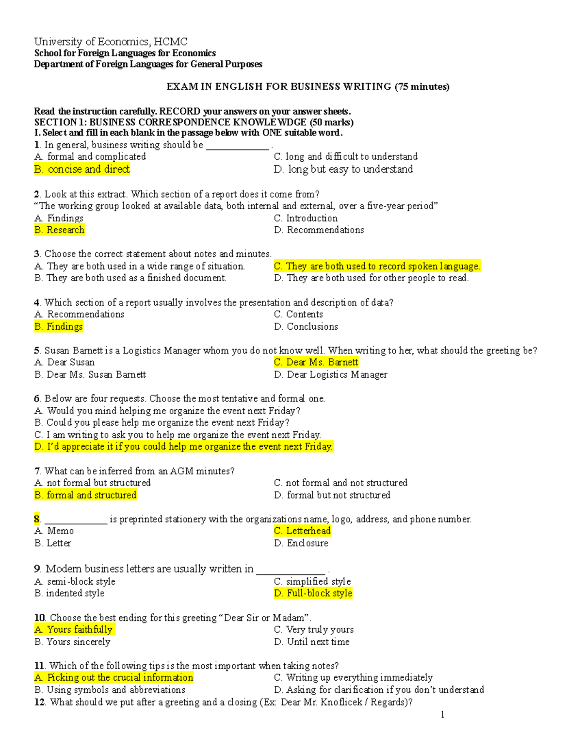 Sample-test-2 - kjk - University of Economics, HCMC School for Foreign ...