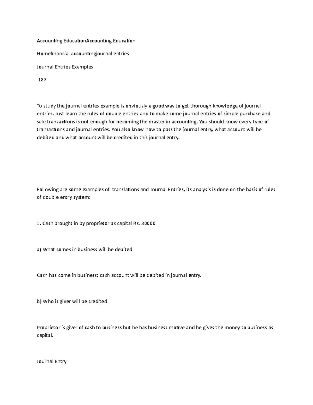 J E 1 - Assignment - Accounting EducationAccounting ...