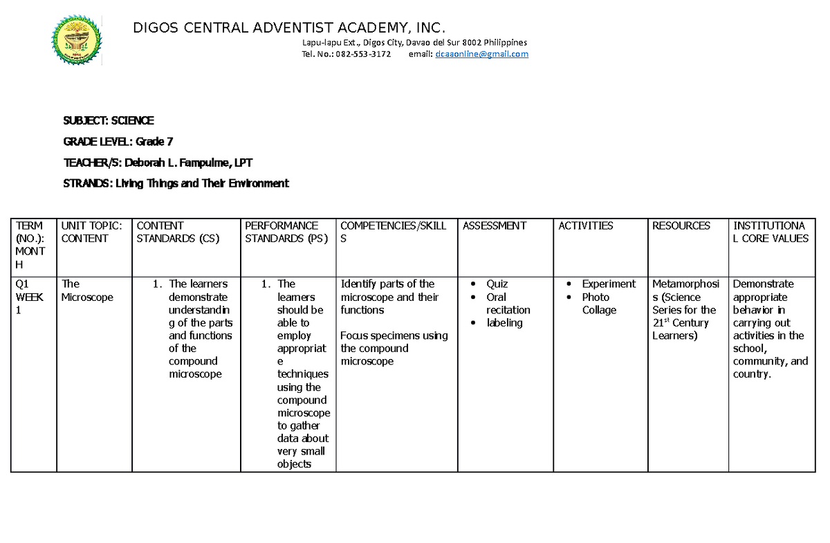 2nd quarter for 1st semestral 2020 - DIGOS CENTRAL ADVENTIST ACADEMY ...