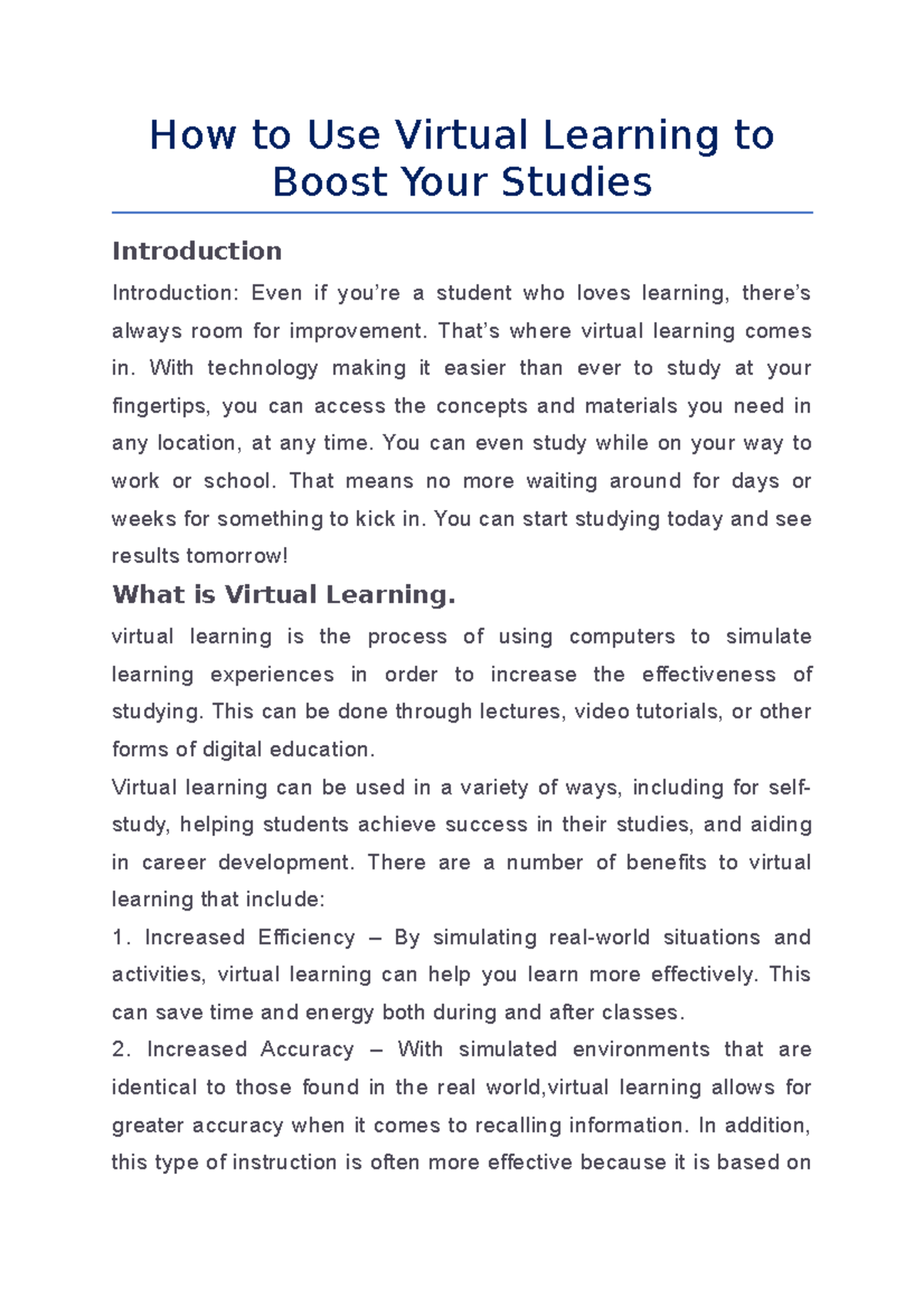 How to Use Virtual Learning to Boost Your Studies - How to Use Virtual ...