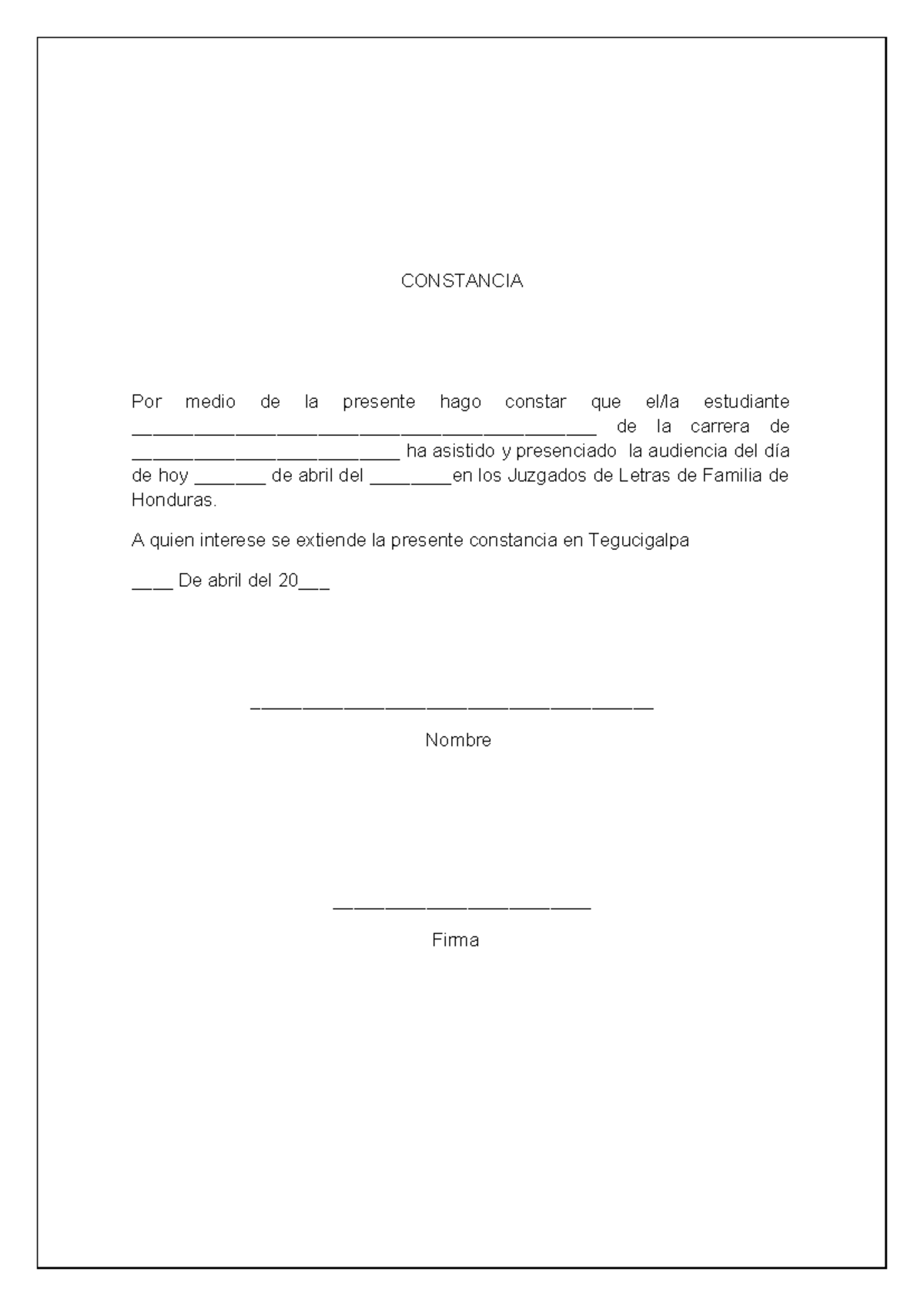 Constancia - Teoría General del Estado - CONSTANCIA Por medio de la ...