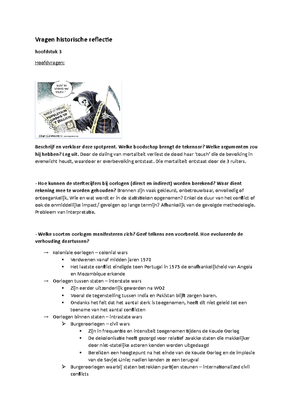 Vragen historische reflectie - Vragen historische reflectie hoofdstuk 3 ...