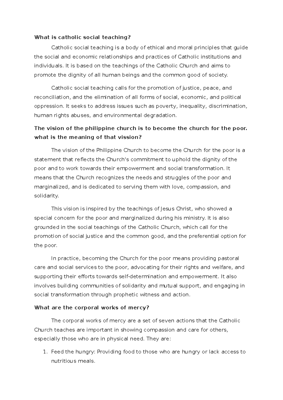 What is catholic social teaching - What is catholic social teaching ...