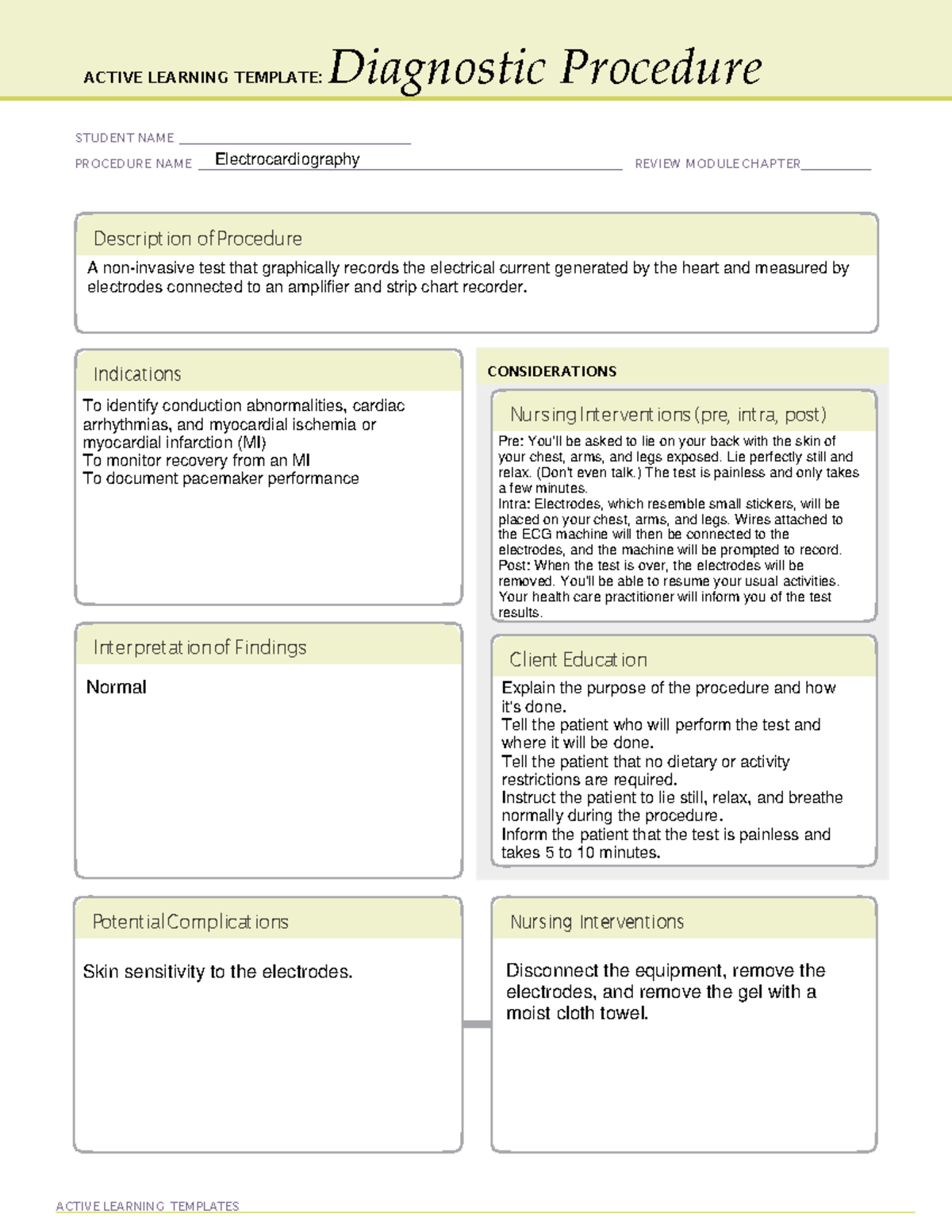12Lead EKG - n/a - CS1024 - ACTIVE LEARNING TEMPLATE: Diagnostic ...