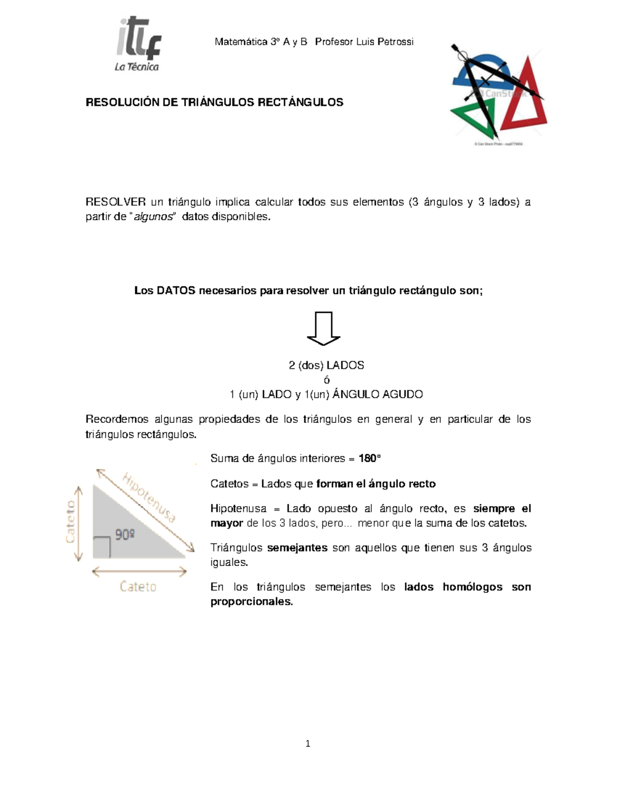 Trigonometría 3er - En geometría plana, un rectángulo es un ...