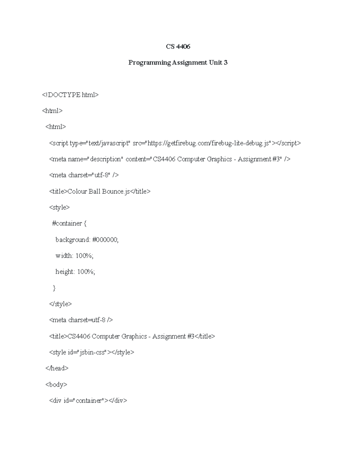 CS 4406 Programming Assignment Unit 3 - js">