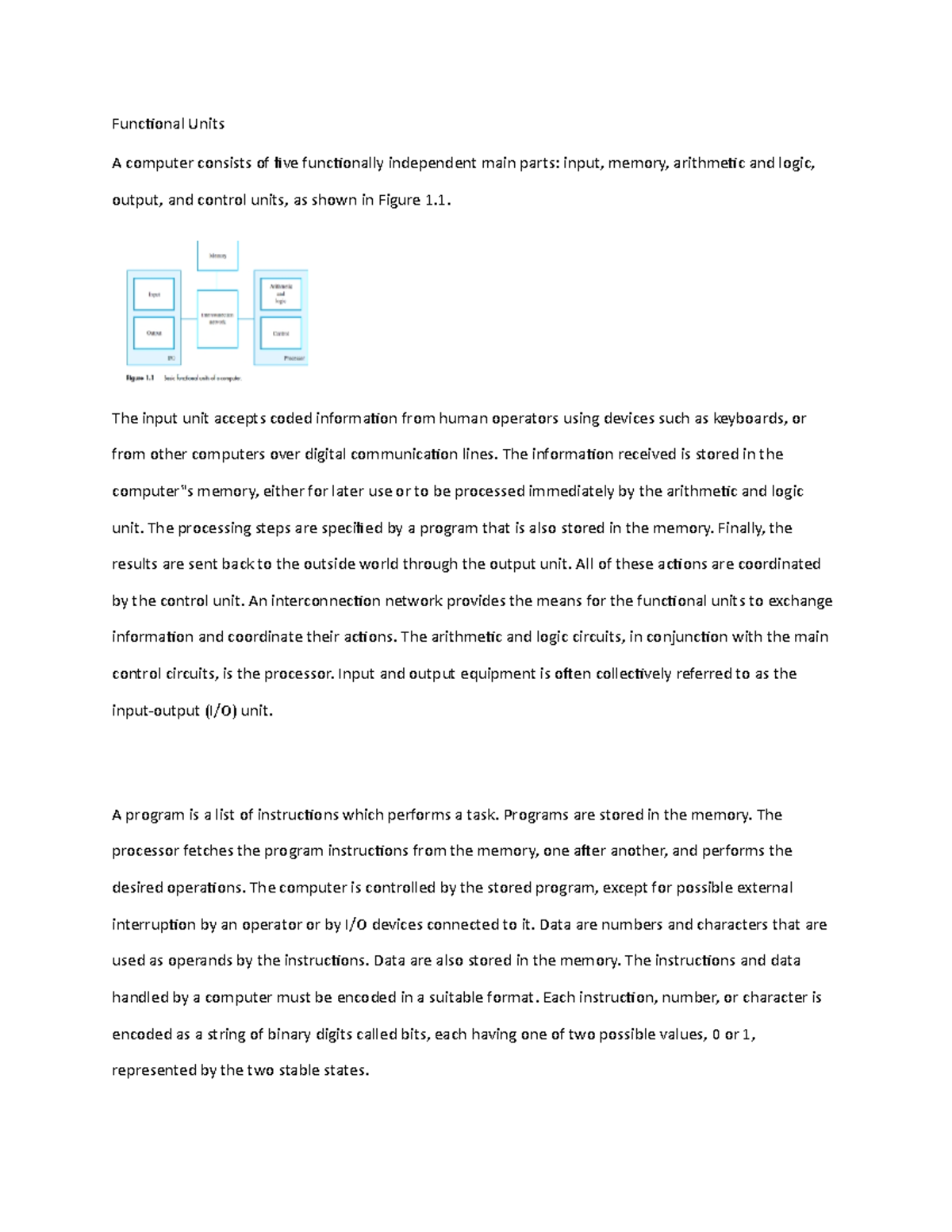 Computer organisation -Functional Unit - Functional Units A computer ...