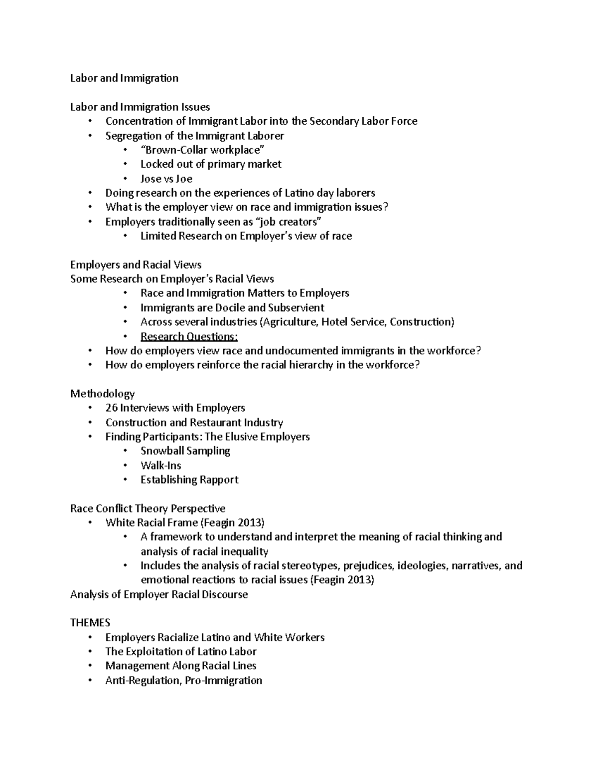 Labor and Immigration - Salinas. - Labor and Immigration Labor and ...