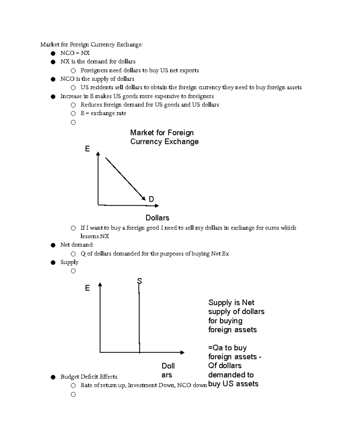 Ch 19 - Lecture notes 25 - Market for Foreign Currency Exchange: NCO ...