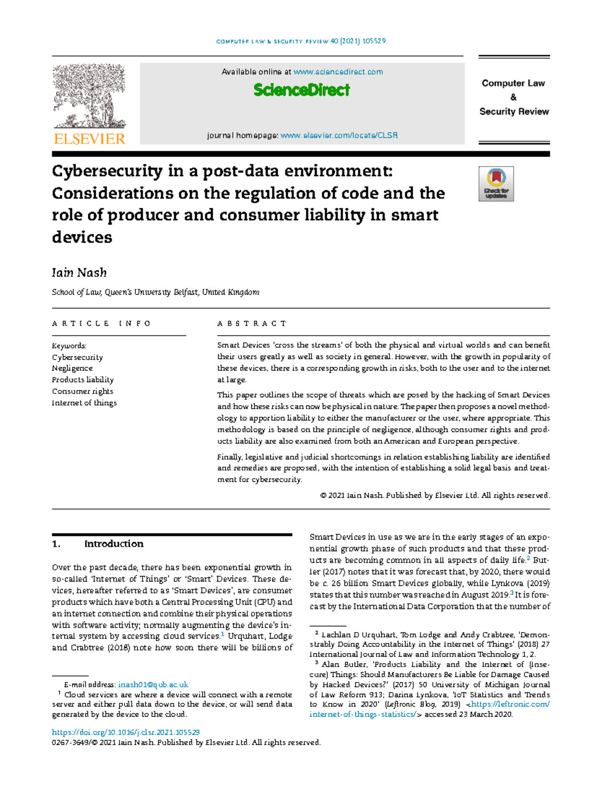 Cyber-security research notes - Available online at sciencedirect ...