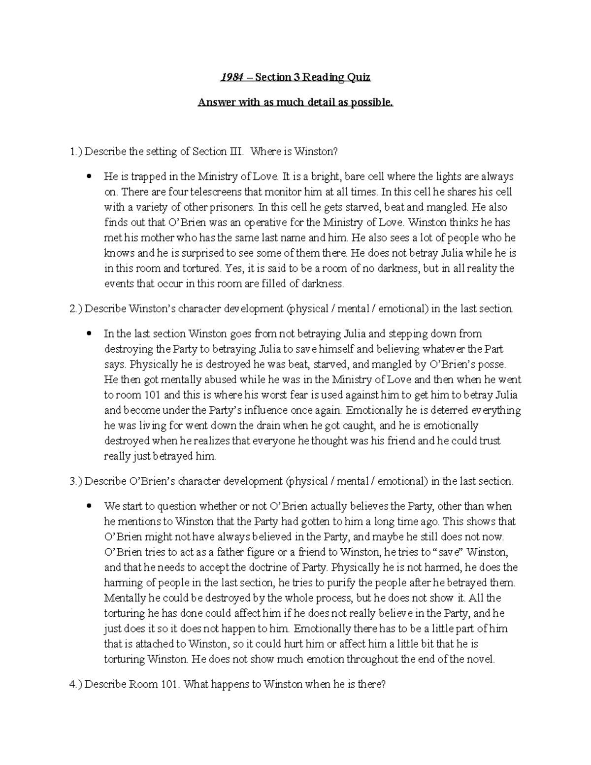 LCCC Eng162 1984 Section 3 Reading Quiz-1 - 1984 – Section 3 Reading ...