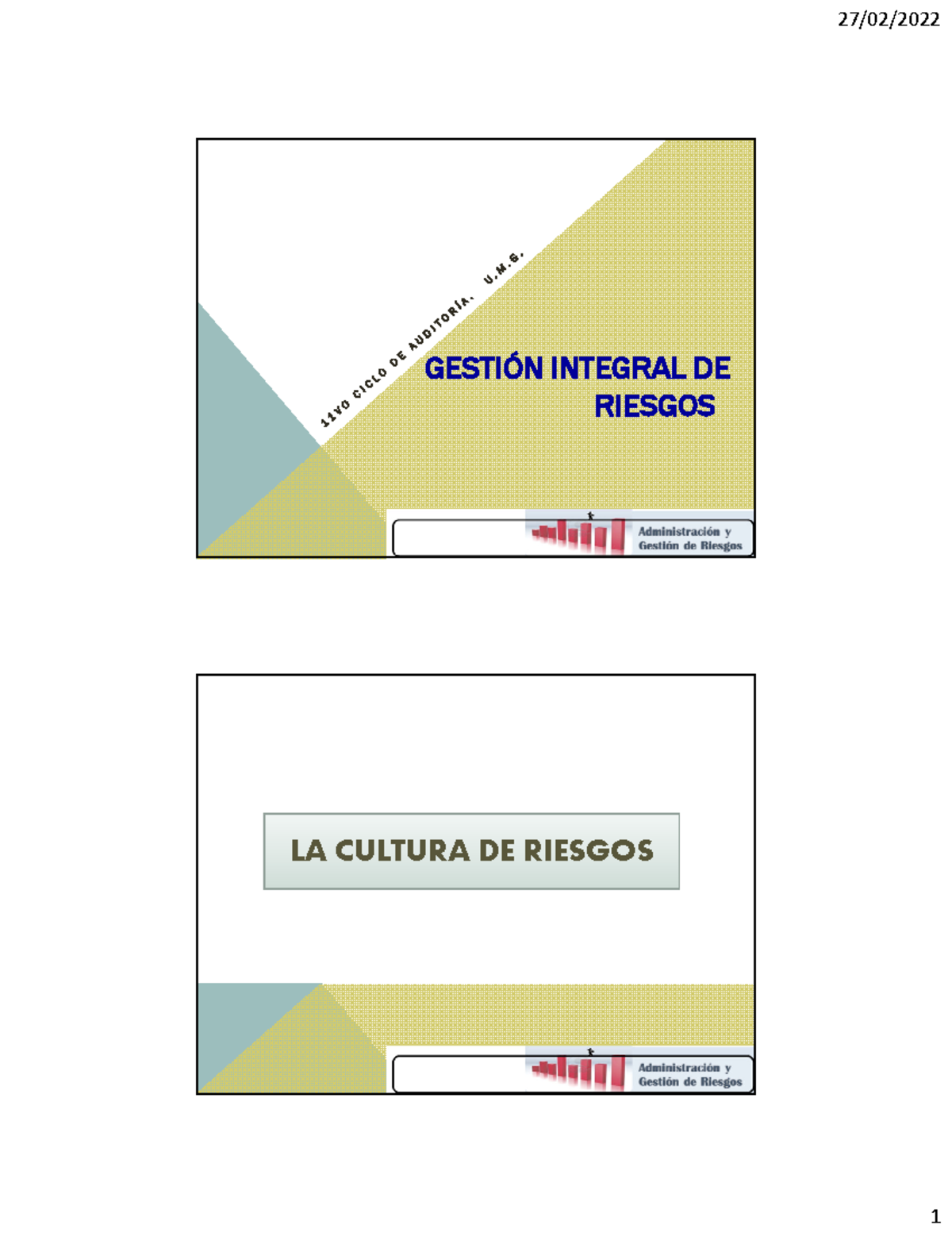 Apetito de riesgo -subir - GESTIÓN INTEGRAL DE RIESGOS LA CULTURA DE ...