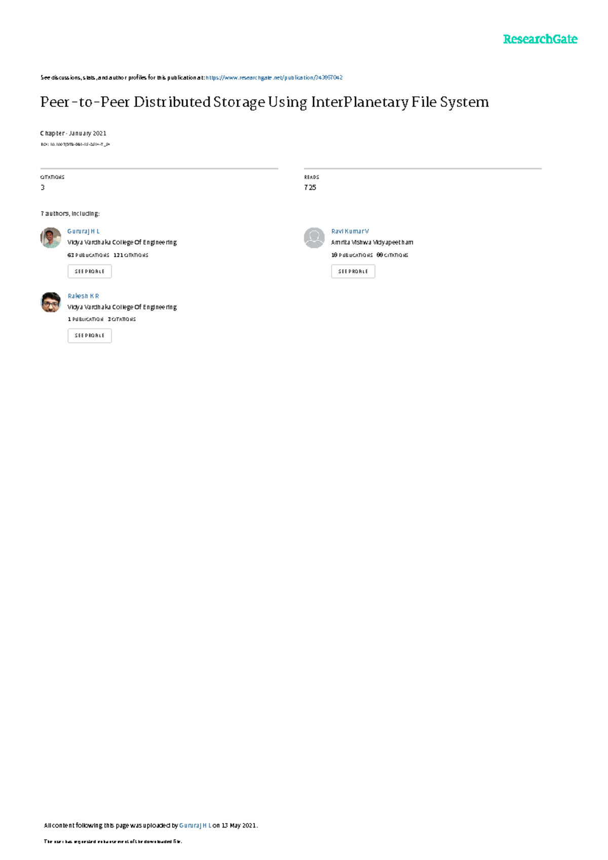 Chapter - IPFS feasibility study report - See discussions, stats, and ...