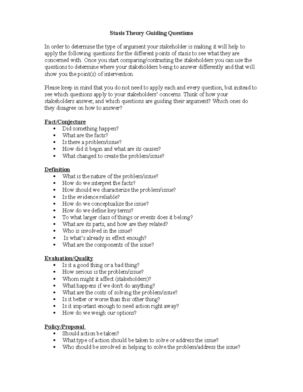 Stasis+Theory+Guiding+Questions - Stasis Theory Guiding Questions In ...