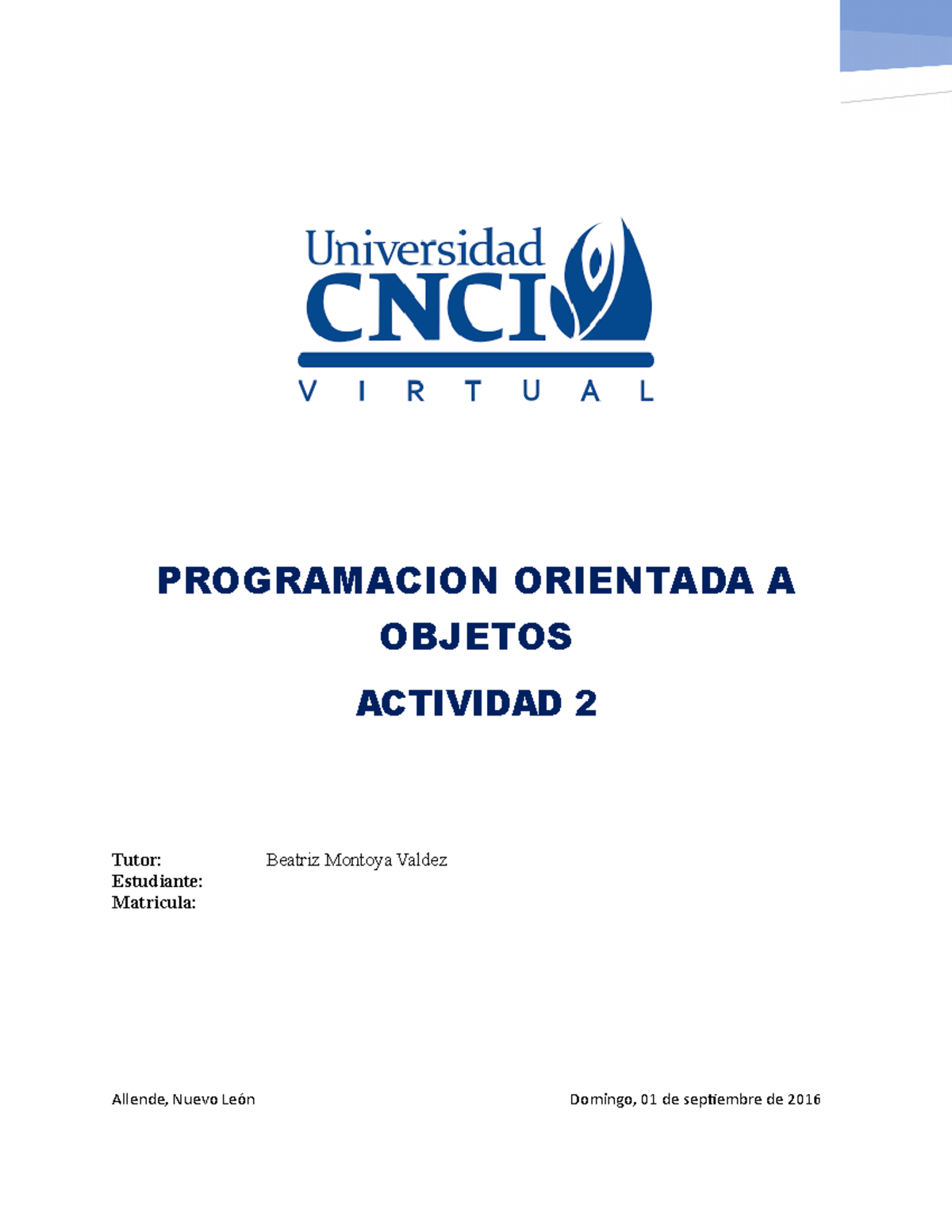 Act 2 P O O - Espero les sirva de apoyo para sus actividades y dudas ...