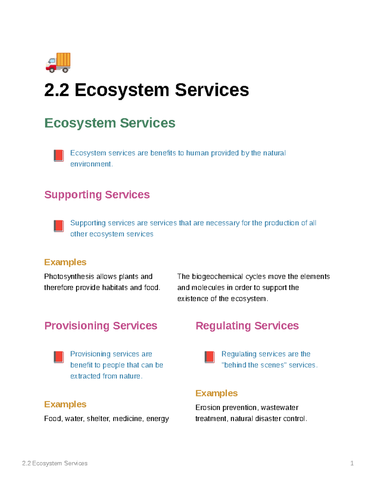 Ecosystem services - Supporting Services Ã Supporting services are ...