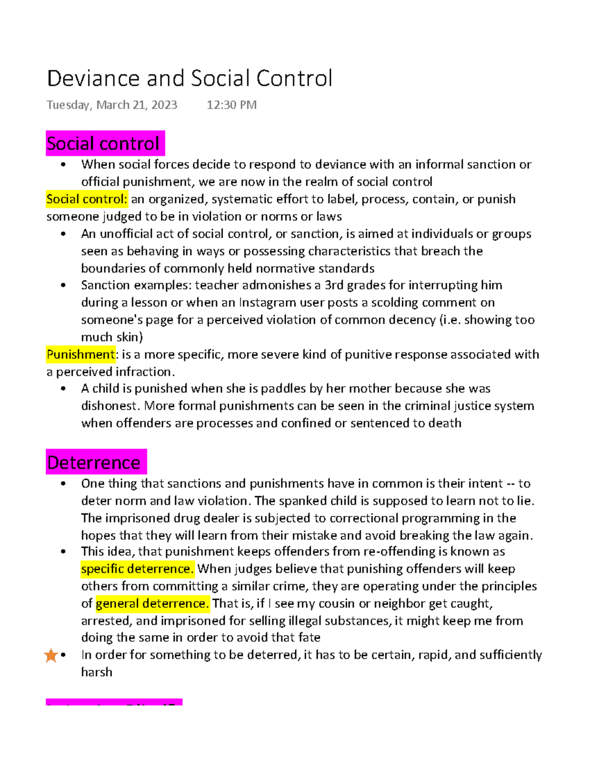 Deviance and Social Control - Social control When social forces decide ...