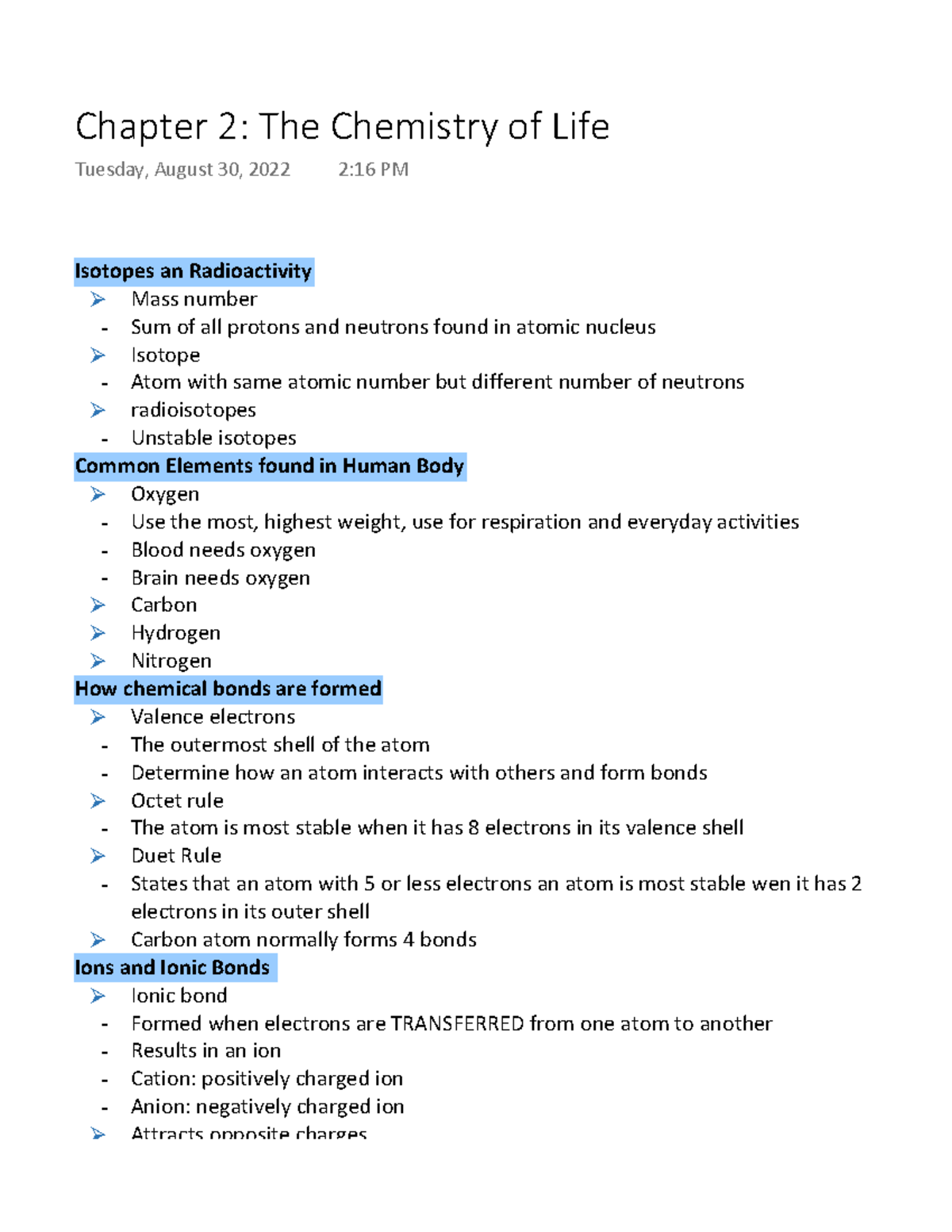Chapter 2 The Chemistry of Life - Isotopes an Radioactivity Mass number Ø Sum of all protons and ...