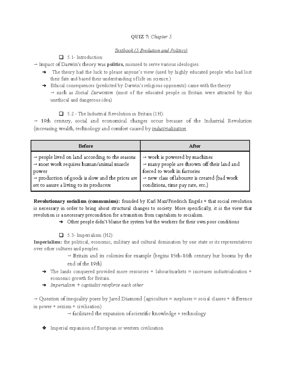 Humanities - Chapter 5 - QUIZ 7: Chapter 5 Textbook (5 and Politics) 5 ...