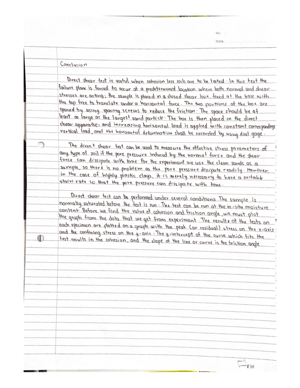 Conclusion - Civil Engineering Laboratory II - Studocu