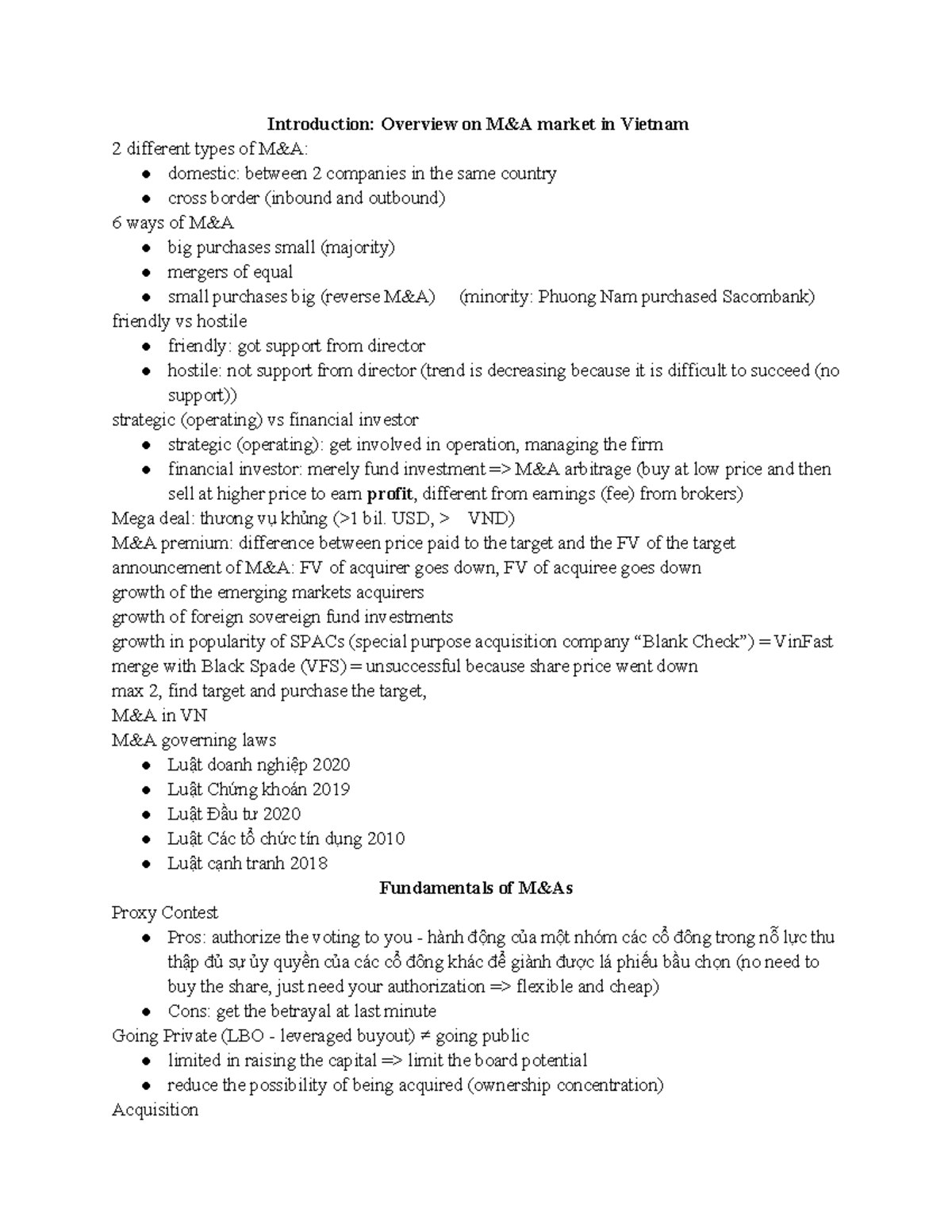 M&A - note - Introduction: Overview on M&A market in Vietnam 2 ...