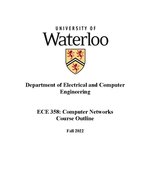 Problem Set 1 - Intro - ECE 358: Problem Set 1 Problem 1. Consider two ...