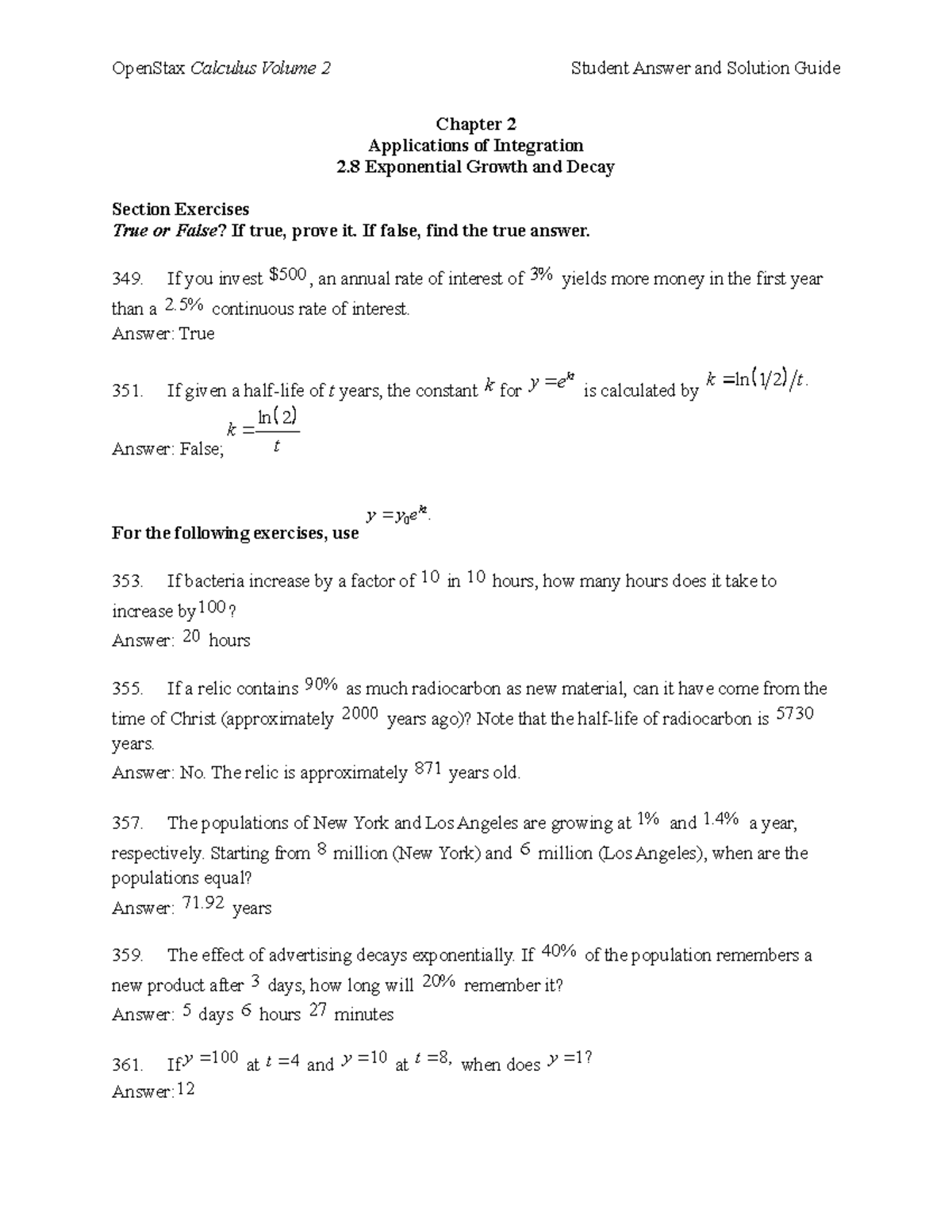 Calculus Volume 2 SASG 02 08 - Chapter 2 Applications of Integration 2 ...