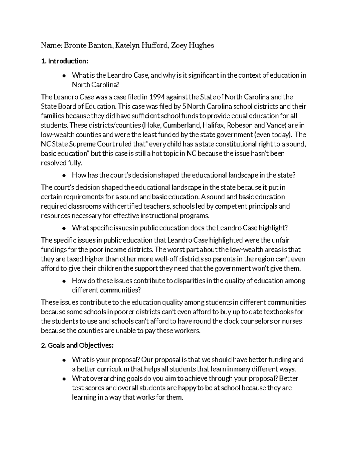 Intro to Public Policy - Name: Bronte Banton, Katelyn Hufford, Zoey ...