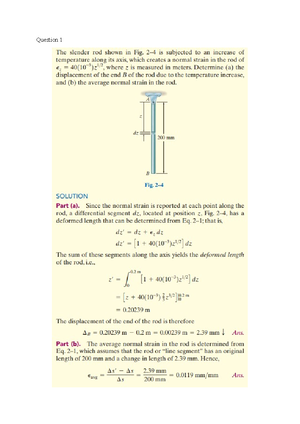 Chapter 1 Revision - The uniform beam is supported by two rods AB and CD that have cross ...