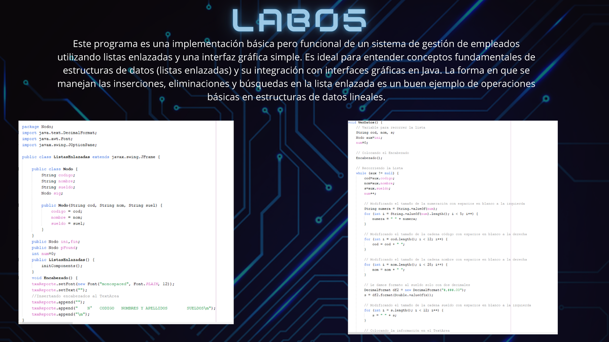 Guia Lab 05 - Lab - ESTRUCTURAS - Este programa es una implementación básica pero funcional de ...