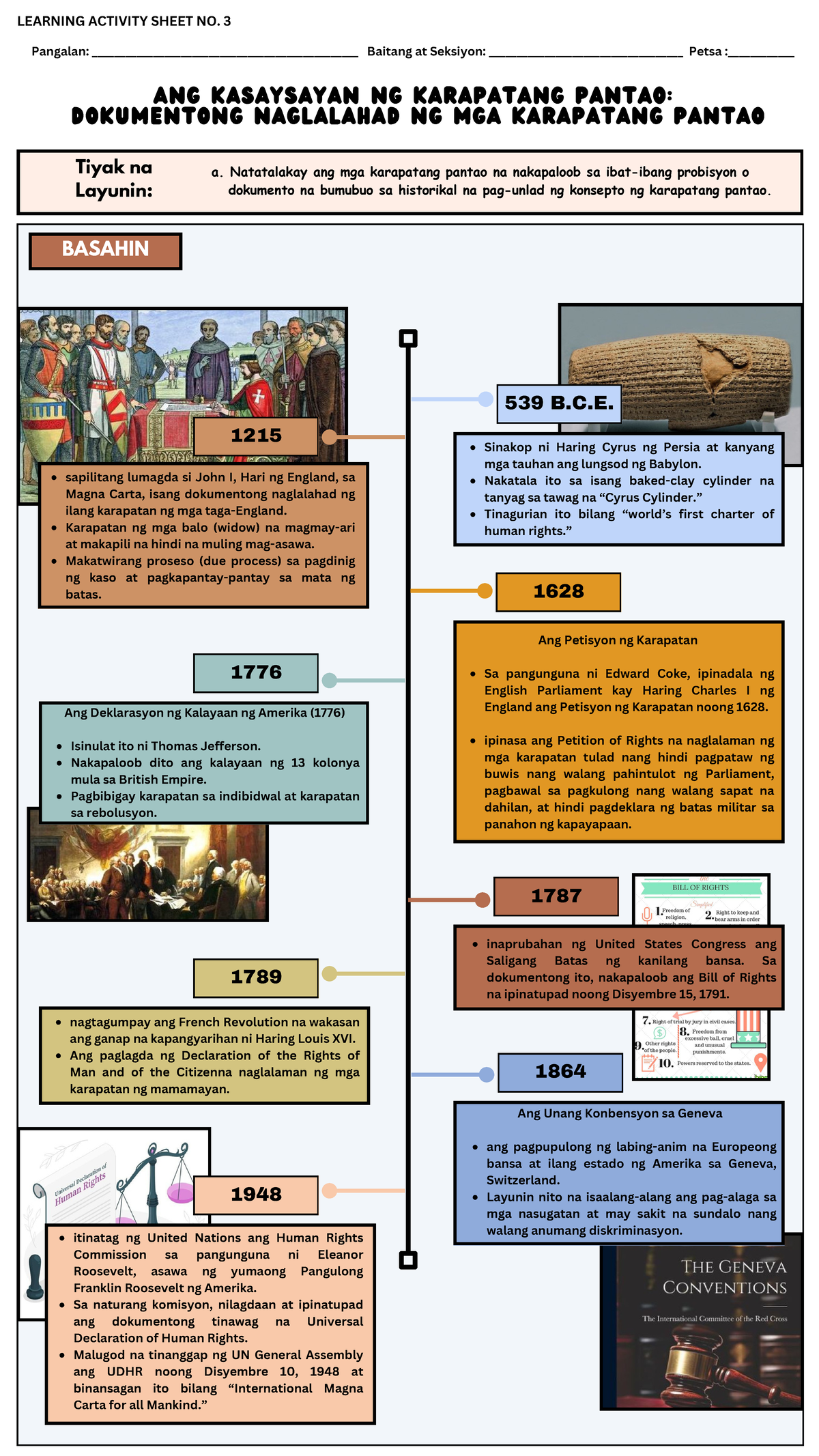 Activity Sheets NO 1 - 539 B.C. Sinakop ni Haring Cyrus ng Persia at ...