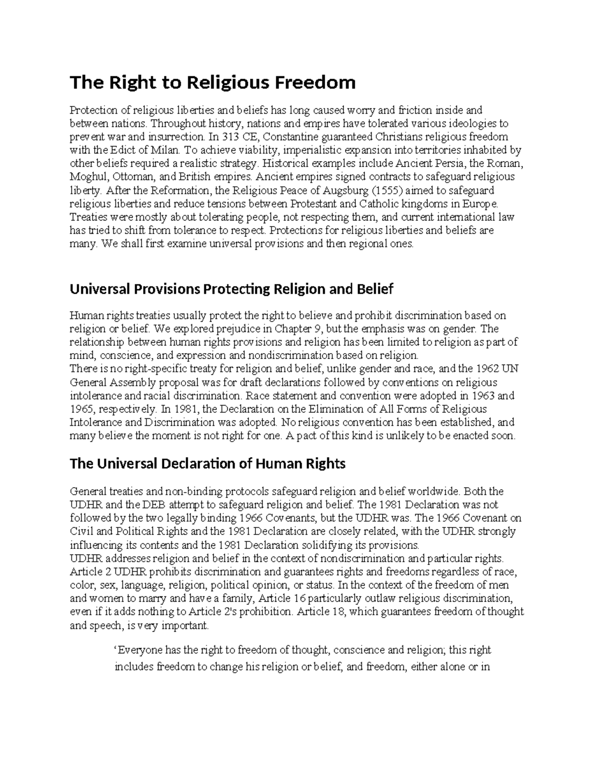 The Right to Religious Freedom - The Right to Religious Freedom ...