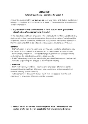 Microbiology mod.2 lecture 2,3,4 - BIOL3100 - Studocu