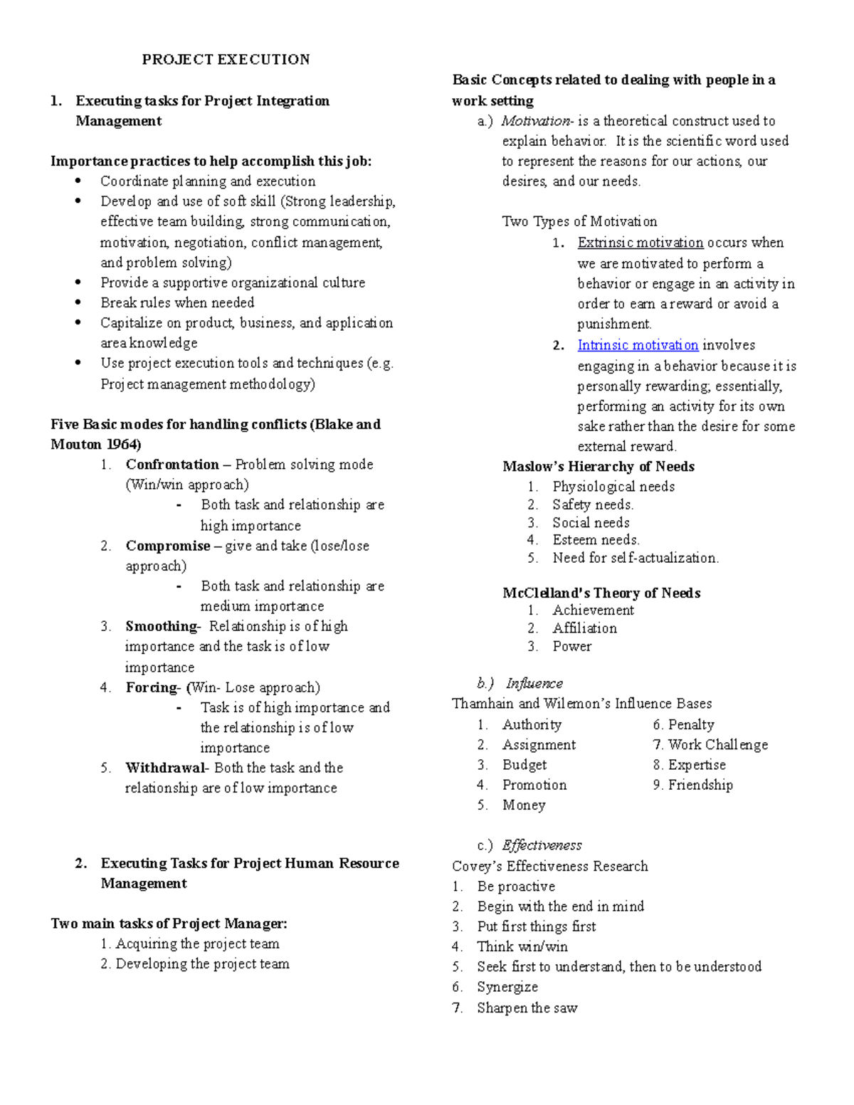 Project Execution - PROJECT EXECUTION 1. Executing tasks for Project ...