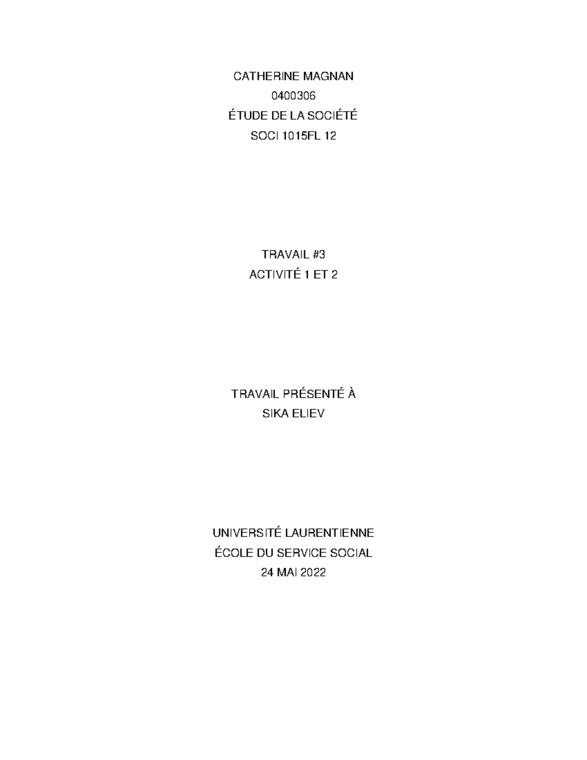 Travail #3 - Association entre l’enfance et l’innocence - CATHERINE ...