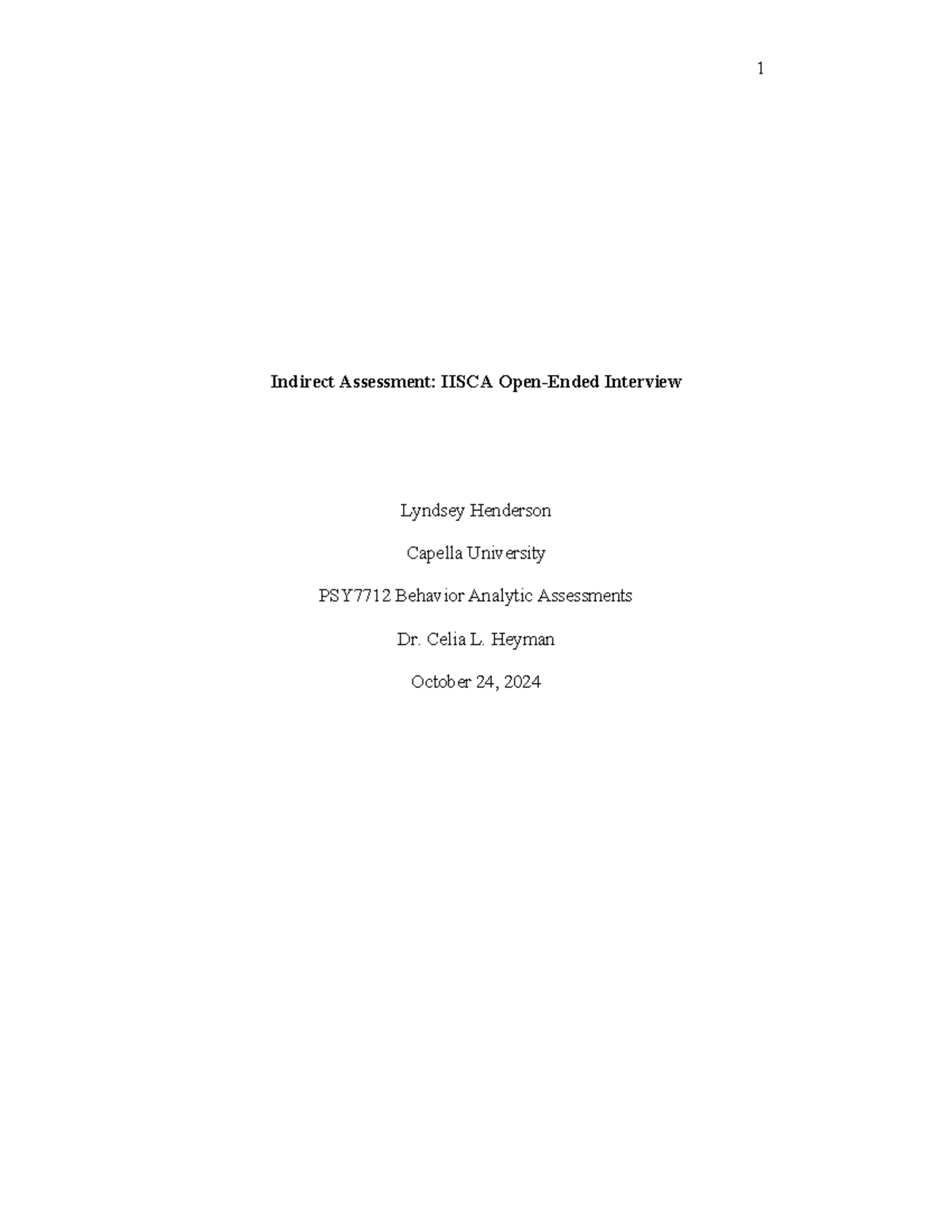 Unit 3 Assignment Template Indirect Assessment - Indirect Assessment ...