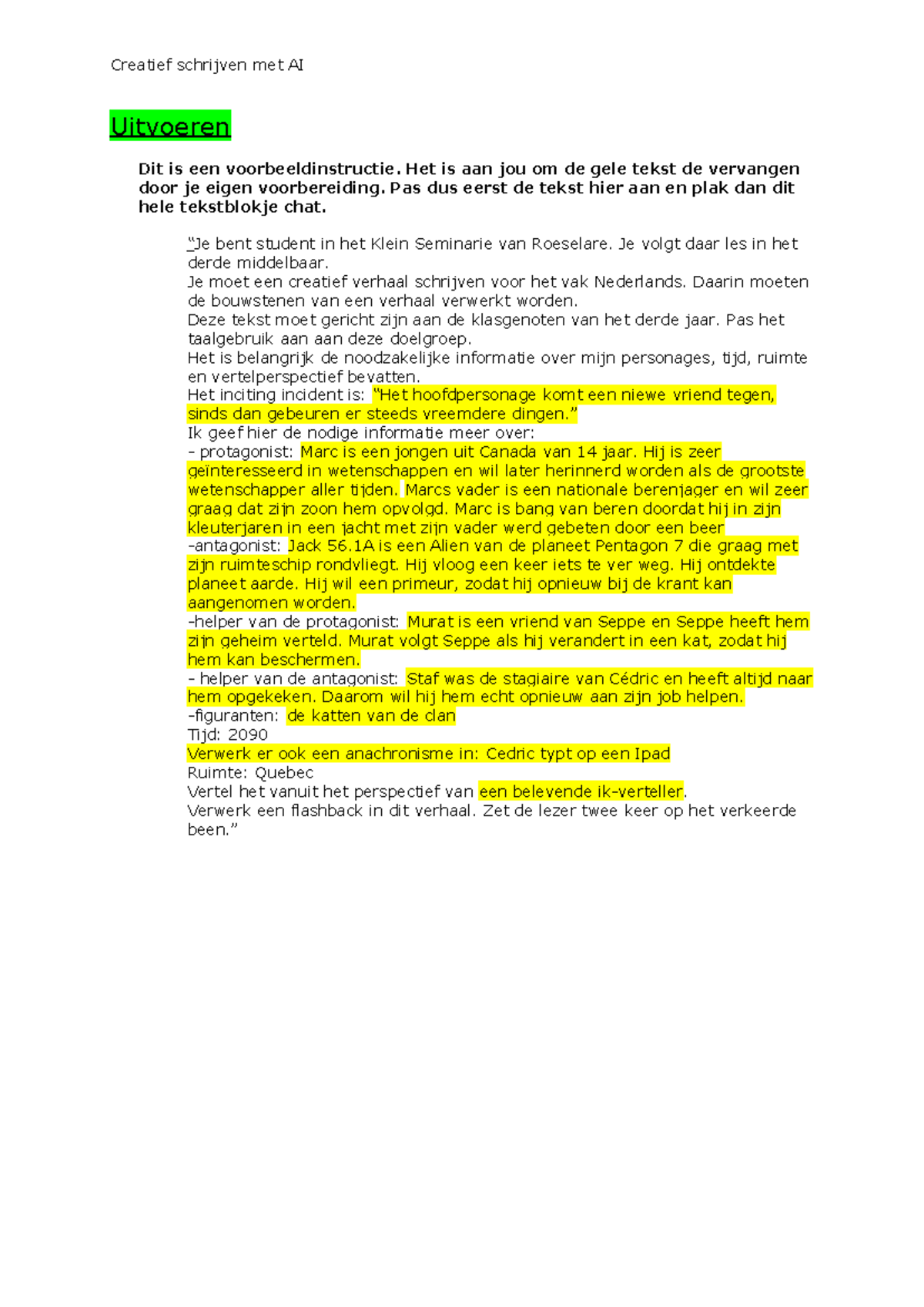 Creatief schrijven met AI uitvoeren - Creatief schrijven met AI ...