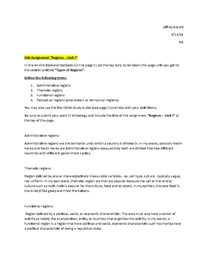 AP Human Geography Unit 5 Practice Questions - AP Human Geography Unit ...