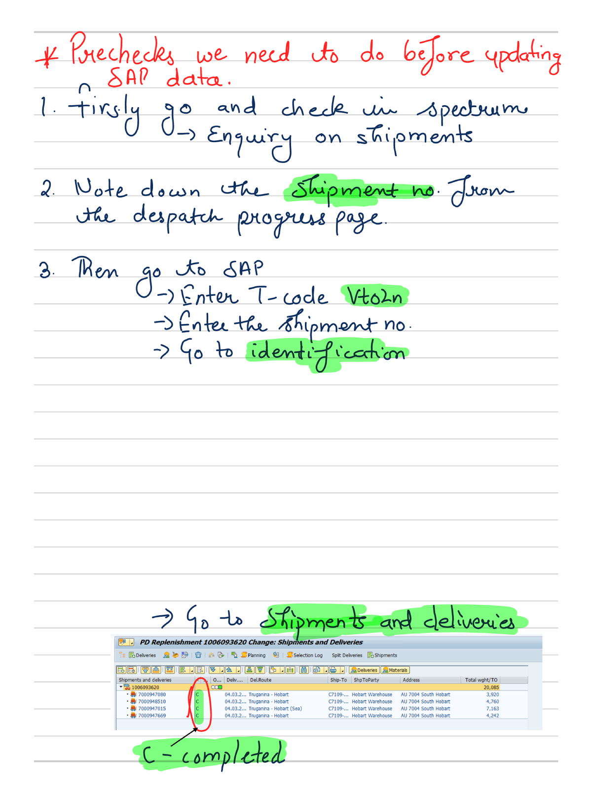 Update SAP data - pre checks - Prechecks we need to do before updating ...