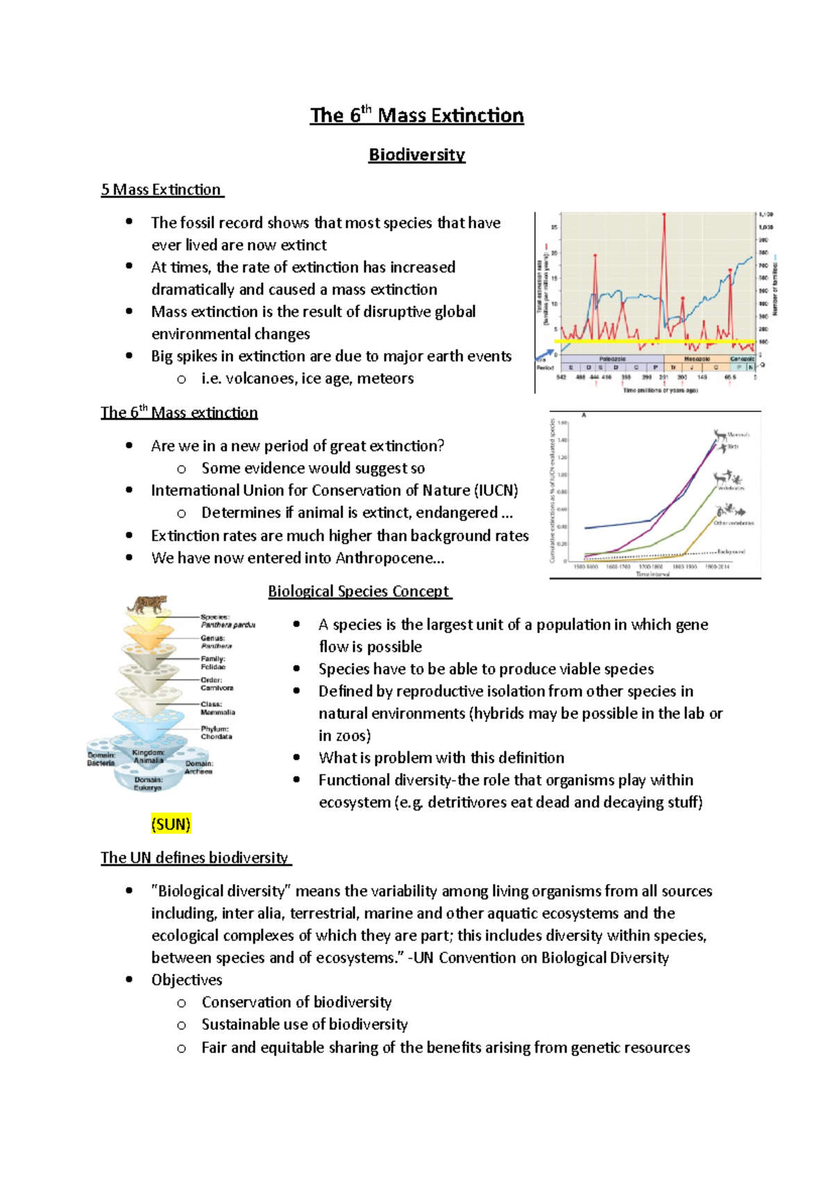 Lecture 2 Enviro The 6th mass extinction - The 6 th Mass Extinction ...
