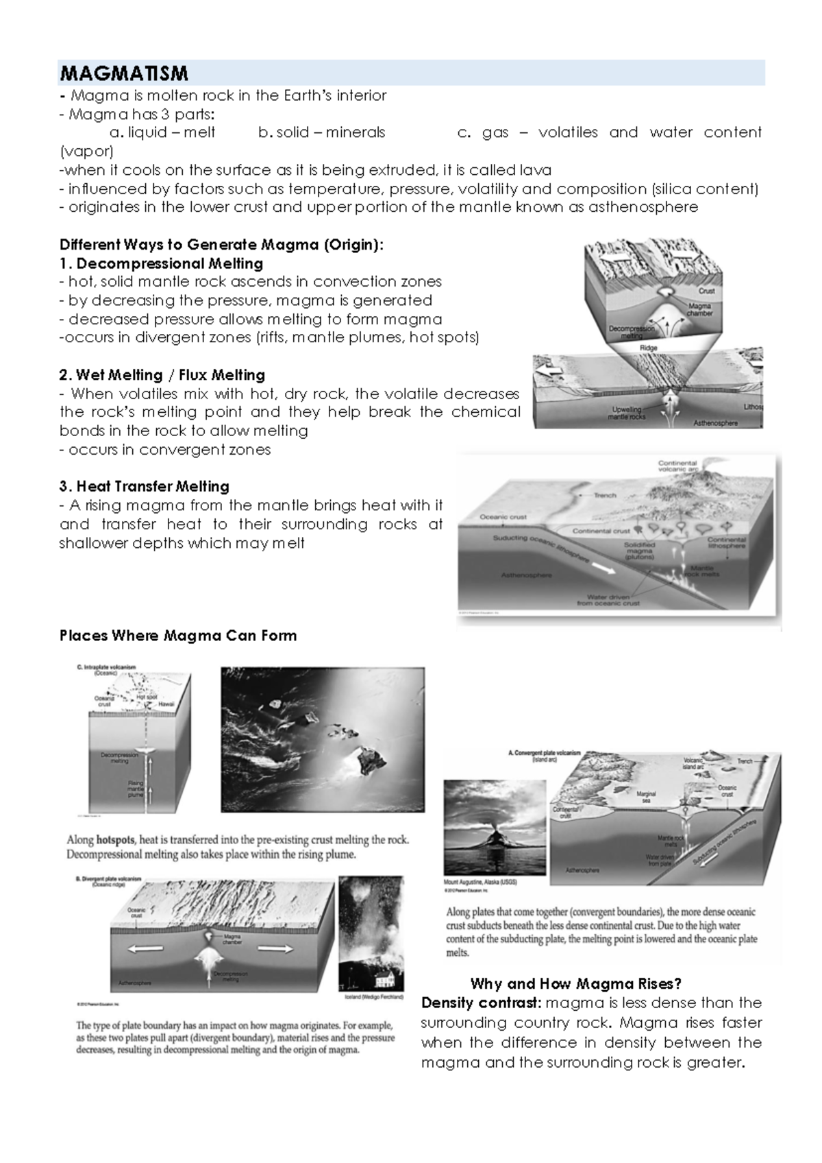 ADM Module in Earth Science 2024 v - MAGMATISM Magma is molten rock in ...