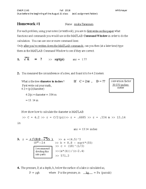 ENGR 1140 Project 2 - work - Grayson Aldridge ENGR 1140 Project 2 ...
