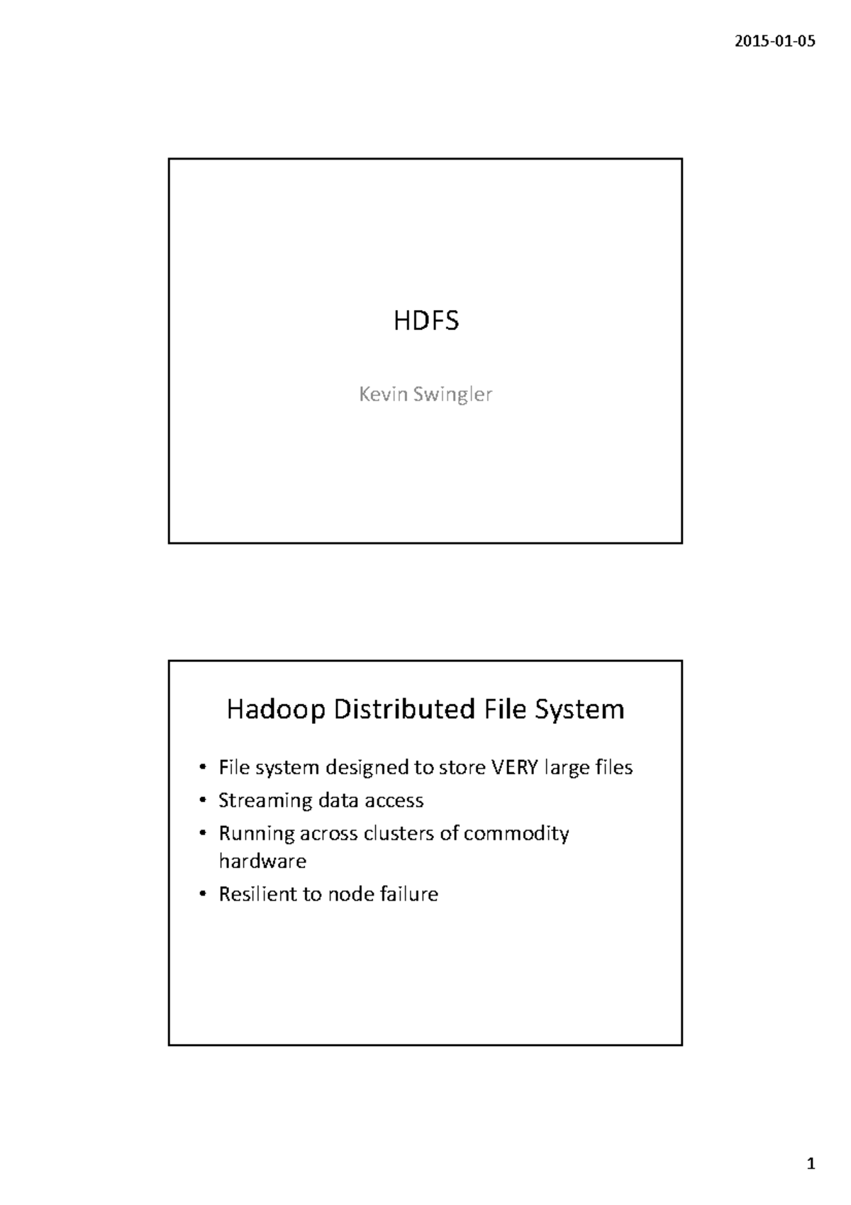 Hdfs Hadoop Distributed File System Hdfs Kevin Swingler Hadoop Distributed File System • File
