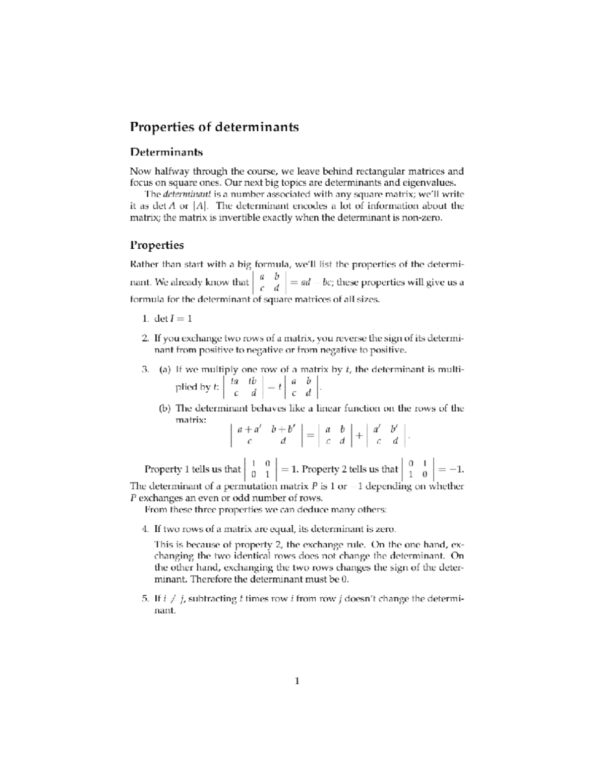 Properties Determinants - PROP 102 - Studocu