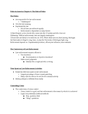 Kathleen Stephens SSJ 203 Chapter 6 Notes - Chapter 6: Police Patrol ...