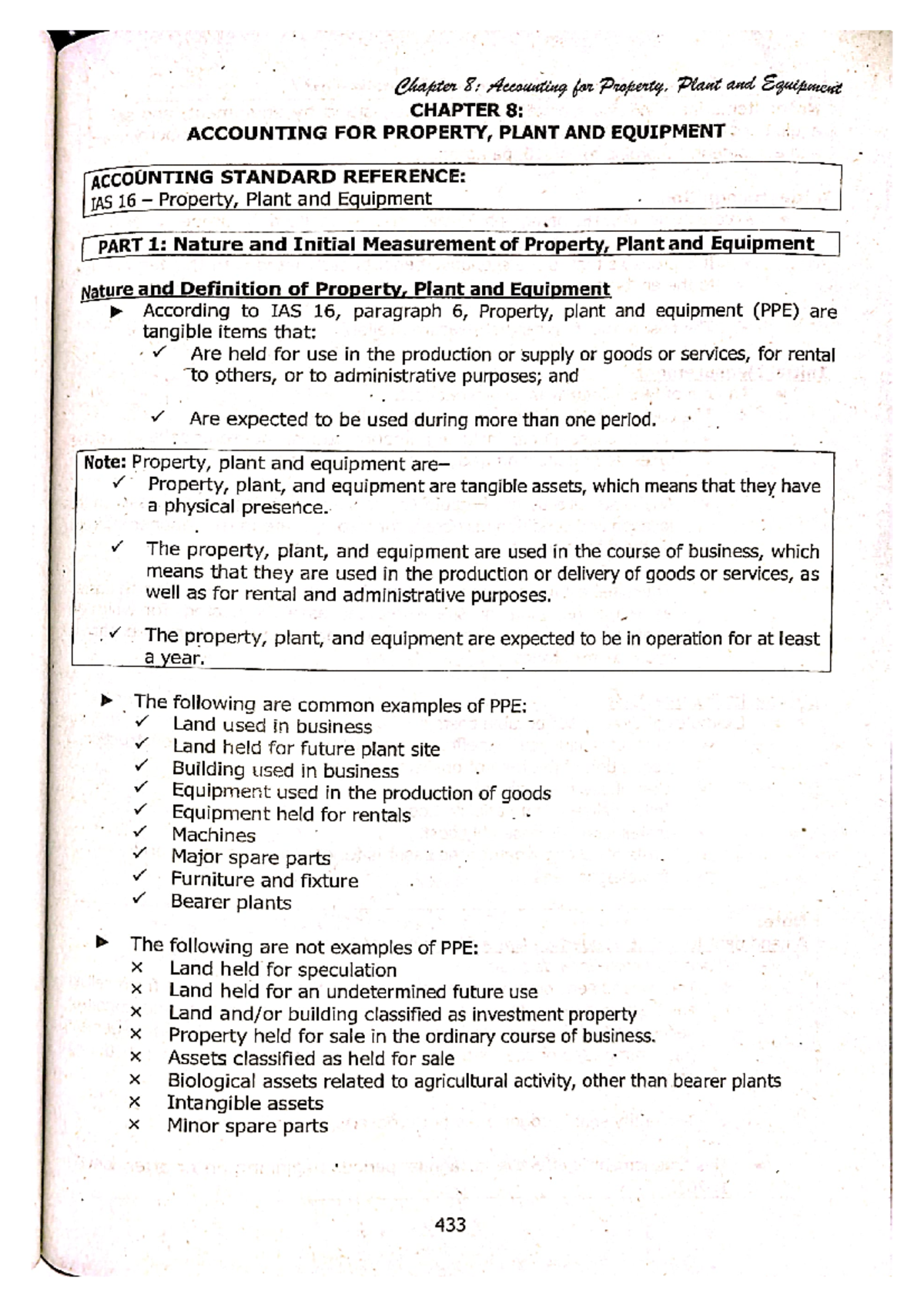 Chapter 8- PPE - PPE - Chapter 8: Accounting for Property. Plant and ...