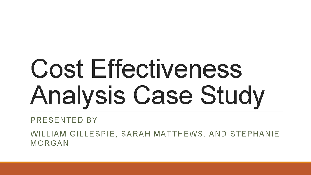 Econ7710 CEA Example Fall 2015 - Cost Effectiveness Analysis Case Study ...