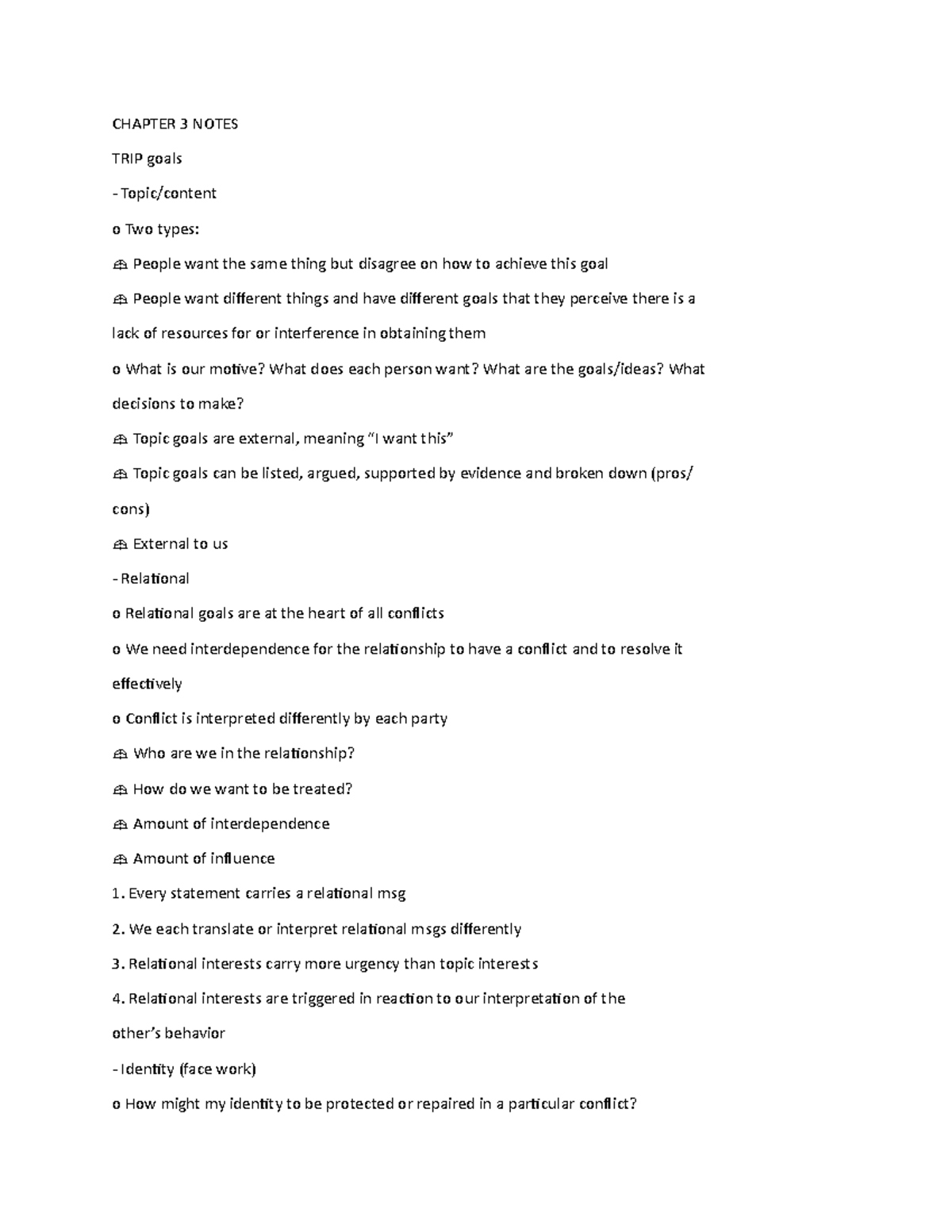 AHSC 335 Chapter 3 Class Notes - CHAPTER 3 NOTES TRIP goals Topic ...