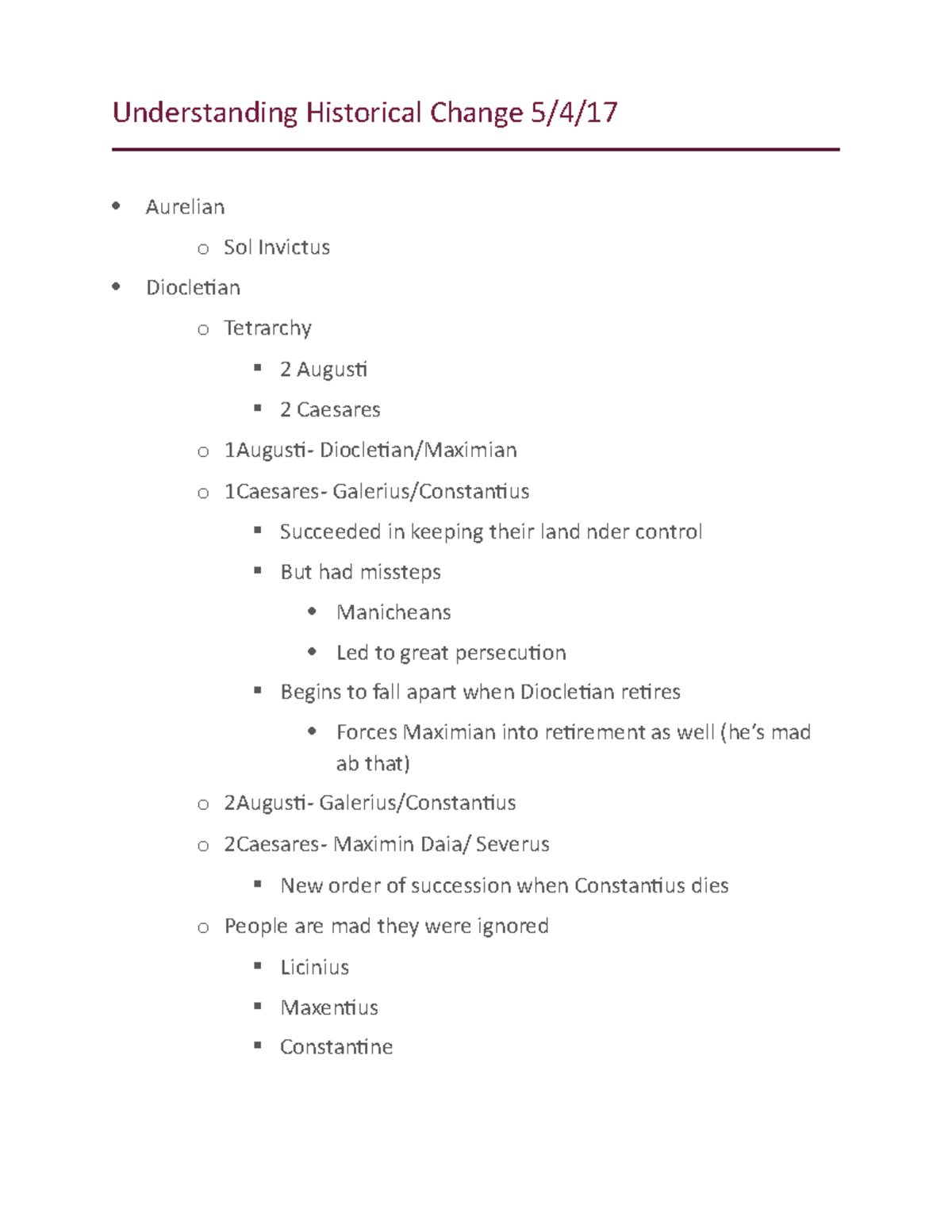 Understanding Historical Change 6 - Studocu