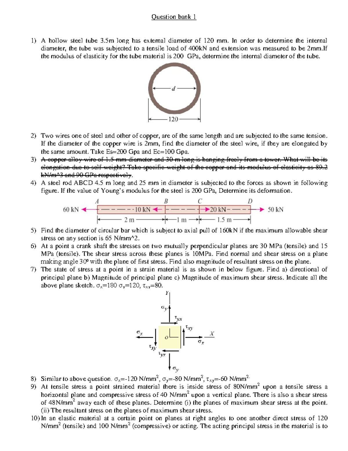Q1 - These are practice questions by the teacher. - Question bank 1 A ...